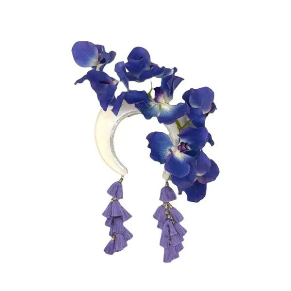 JULIA CLANCEY Orchid Bloom Bell Chacha Band - Blue