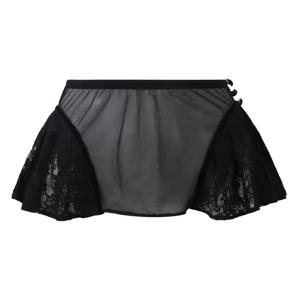BELLE-ET-BONBON Sheer Mesh Micro Kilt - Black