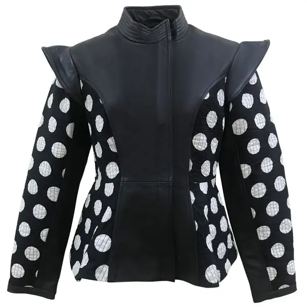 ZASTASTUDIO Arion Kantha Stitched Leather Jacket