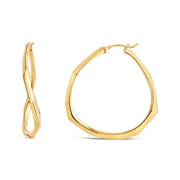 DINNY HALL Thalassa Large Statement Hoop Earrings - Gold
