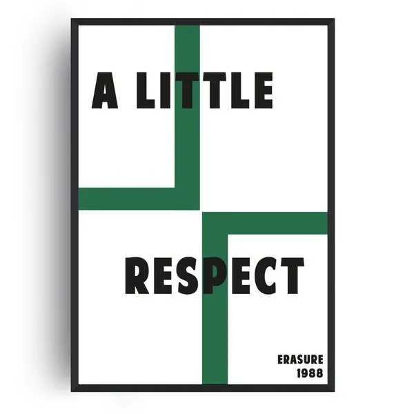 FANCLUB A Little Respect Music 70s Giclée Retro Art Print A3 - Green