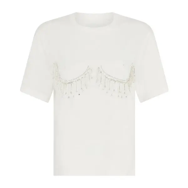 SOUR FIGS Crystal Fringed T-shirt