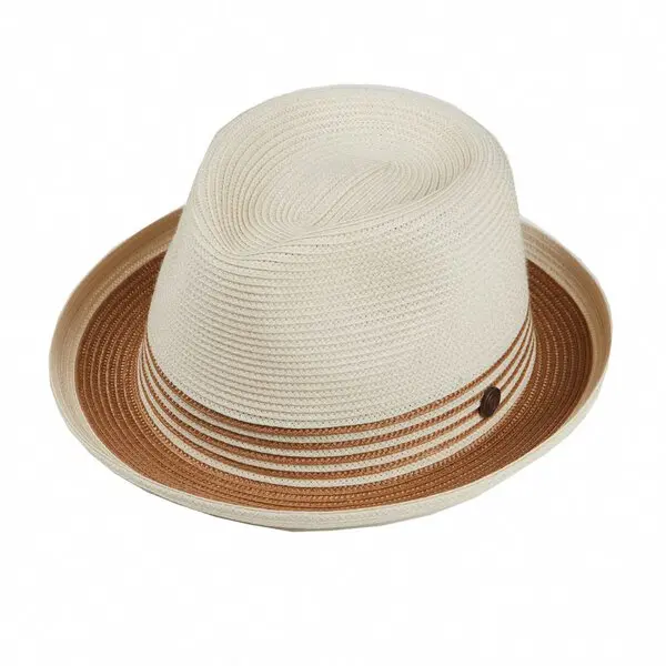 DASMARCA HATS Two Tone Straw Hat - White