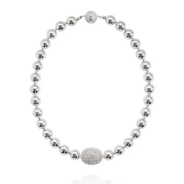 SAULE LABEL Cassia Hematite Beaded Necklace - Silver