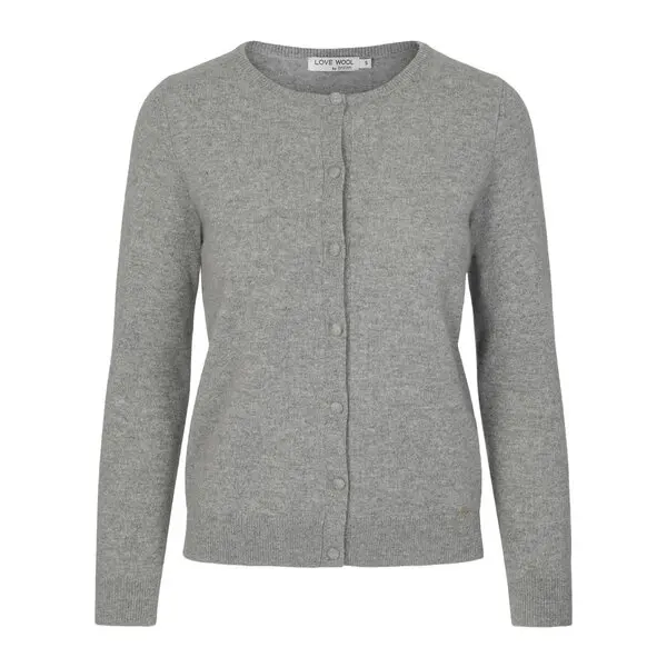 TIRILLM Emilie Basic Cashmere Cardigan - Grey