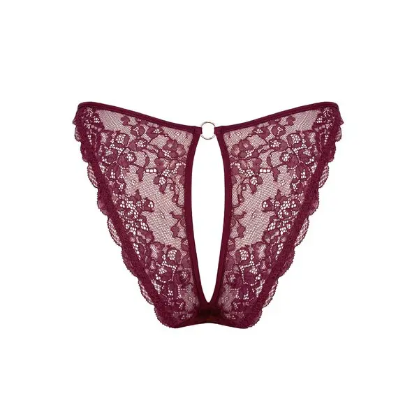 MONIQUE MORIN LINGERIE Rush Open Bikini Bottom - Red