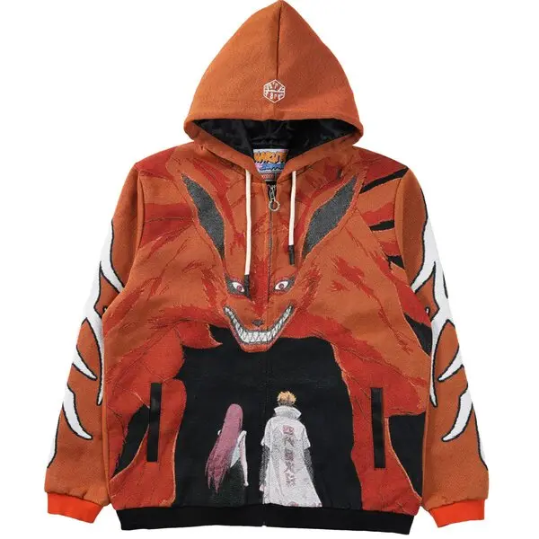VERYRARE Kurama Minato Kushina Tapestry Zip-up Jacket