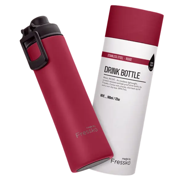 Fressko Move 660ml/22oz Drink Bottle Rouge - Red