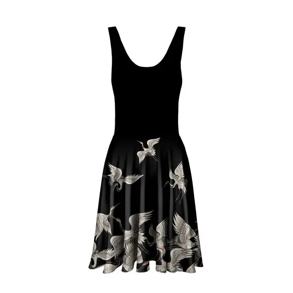 ALOHA FROM DEER Cranes Circle Dress