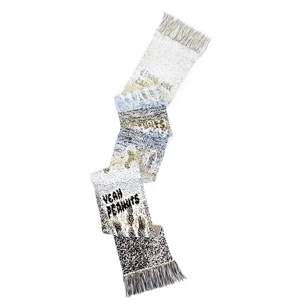 CCY CURRENCY Peanuts Fan Scarf Blackandcream Merino - Black