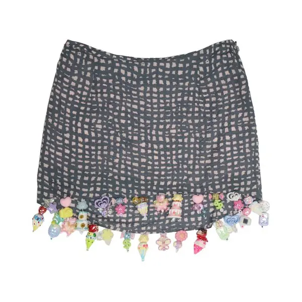 28NATELIER Mini Skirt With Beaded Embellishments