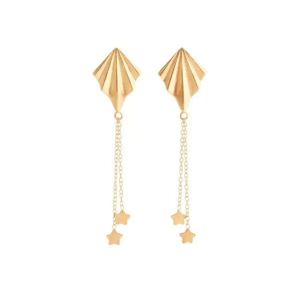 RIZE Sankranti Kite Dangle Earrings - Gold