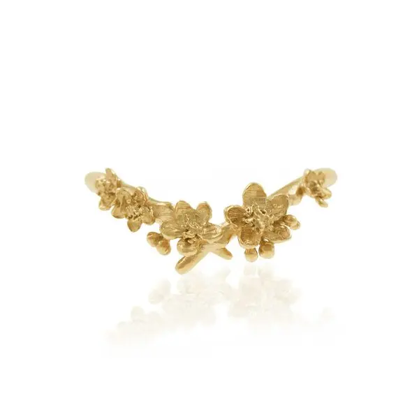 LEE RENEE Gold Cherry Blossom Ring - Gold/yellow