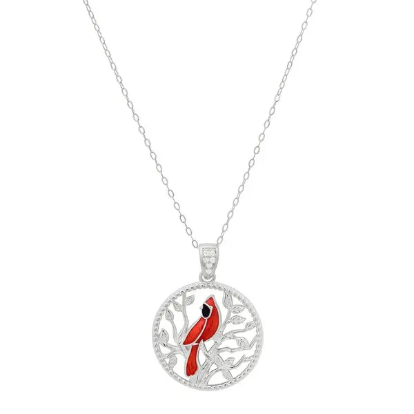 KYLIE HARPER Sterling Cardinal Tree Of Life Pendant Necklace - Silver
