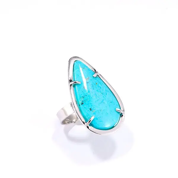 MINERALGEMS ✩ STUDIO Drop-cut Arizona Turquoise Ring