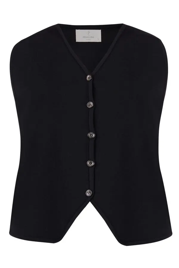 PERALUNA Aida Slim Fit Knit Waistcoat
