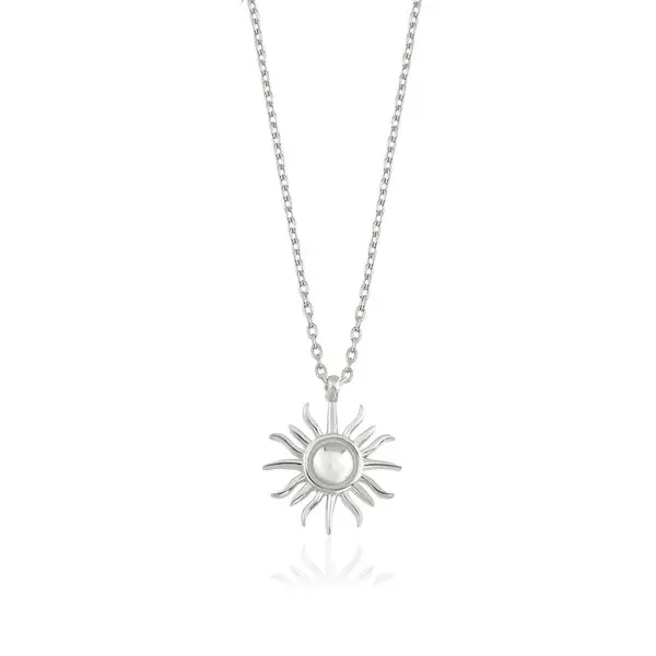THE PHEIA Sun Pendant Necklace - Silver