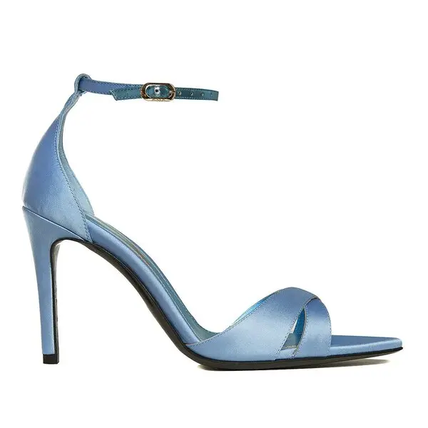 GINISSIMA Thea Satin Sandals - Blue