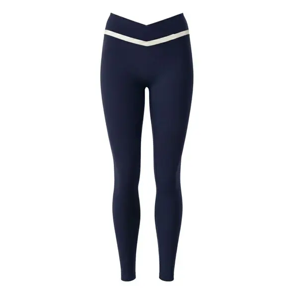 REVYVE ACTIVE Blue / White Signature V-sculpt Midnight / White Leggings - Blue/white
