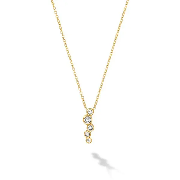 DOWER & HALL Solid & Diamonds Cascade Pendant - Gold