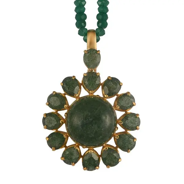 EMMA CHAPMAN JEWELS Boston Strawberry Onyx Pendant - Green