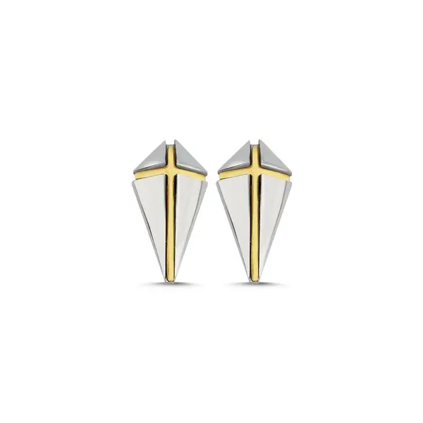 Mishka Blaze Mini Stud Earrings - Silver