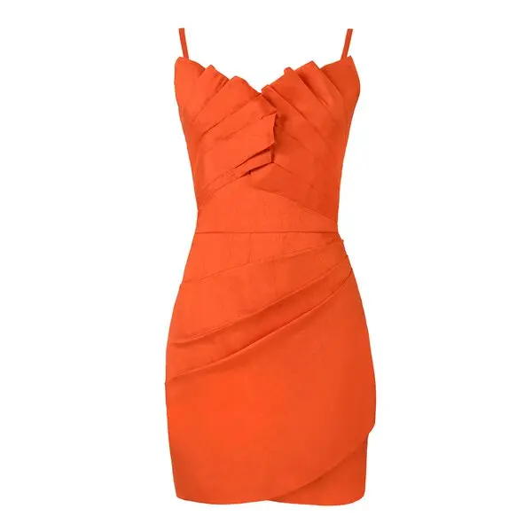 ALINA CERNATESCU Fiore Taffeta Mini Cocktail Dress
