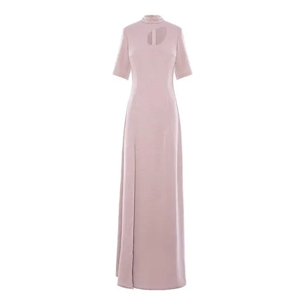 BLUZAT Maxi Dress With Cut-out And Slit