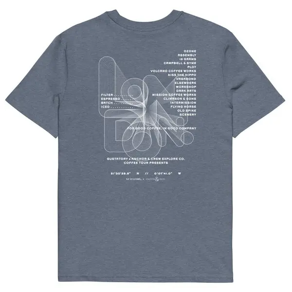 ANCHOR & CREW X Gustatory Embroidered T-shirt - Blue