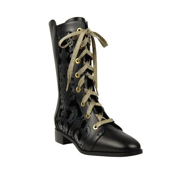 MOON D'ELLE Vespro Boots In Midnight Lustro