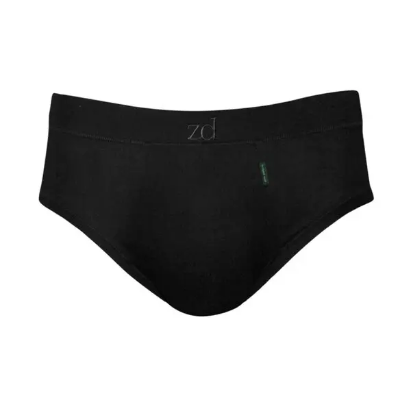 ZD ZERO DEFECTS Mini Briefs Egyptian Cotton Premium Comfort Color - Black