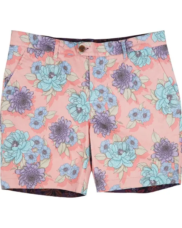 LORDS OF HARLECH John Floral Print Shorts - Pink