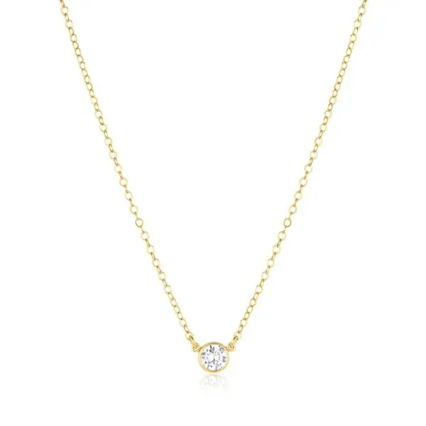 SET & STONES Blaire Necklace With Cubic Zirconia - Gold