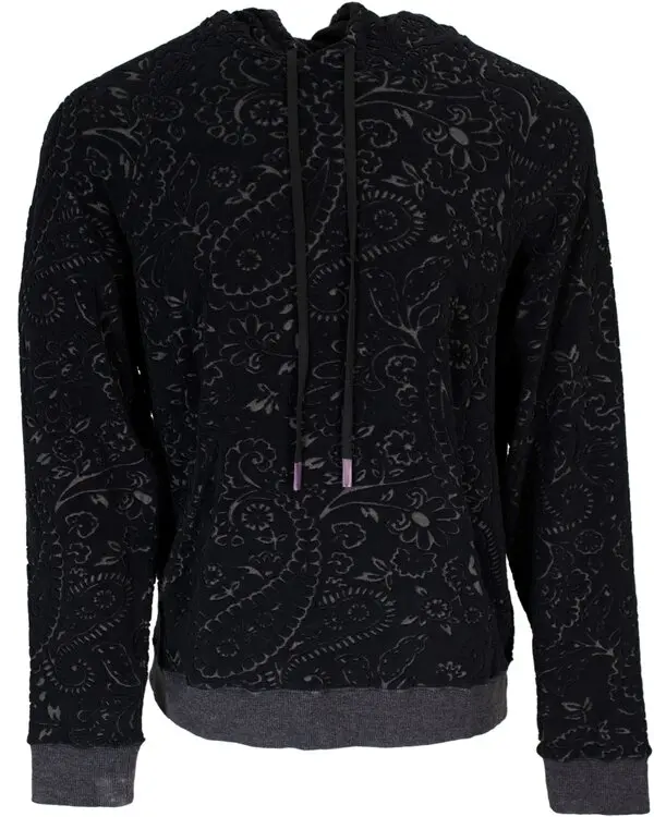 LORDS OF HARLECH Howard Towel Hoodie - Black