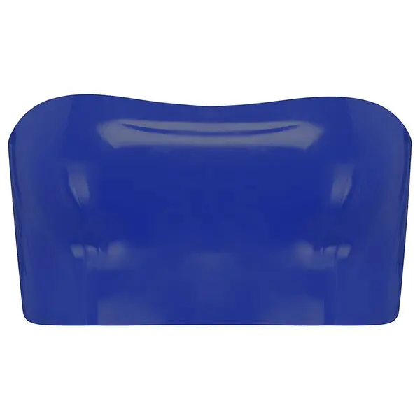 ELISSA POPPY Latex Crop Top - Blue