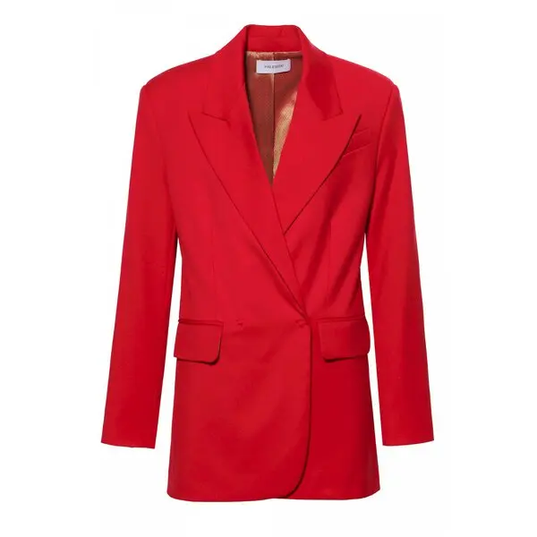 AGGI BY HALEWSKI Blair Oversized Blazer - Red