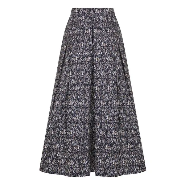 NAZLI CEREN June Printed Cotton Midi Skirt
