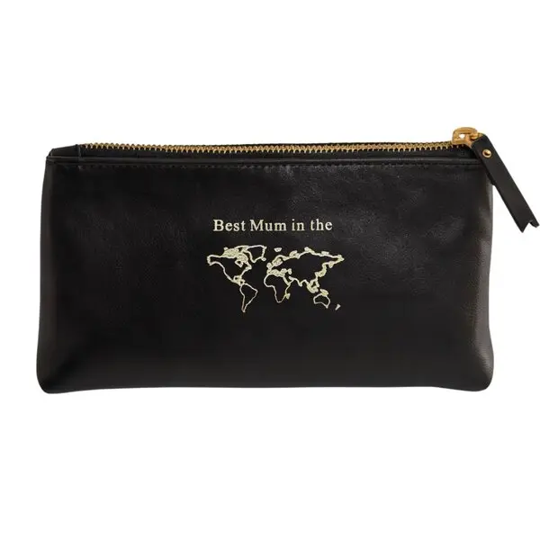VIDA VIDA Leather Makeup Bag - Black