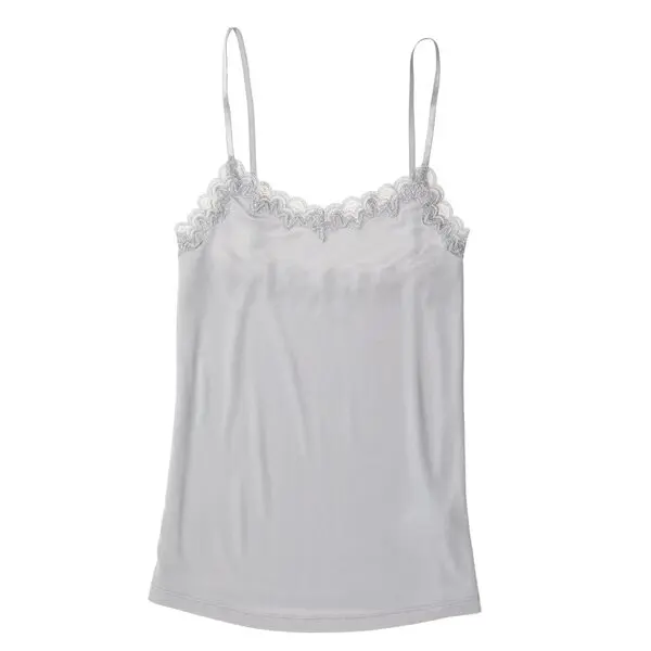 Uwila Warrior Soft Silk Lace Camisole - Grey