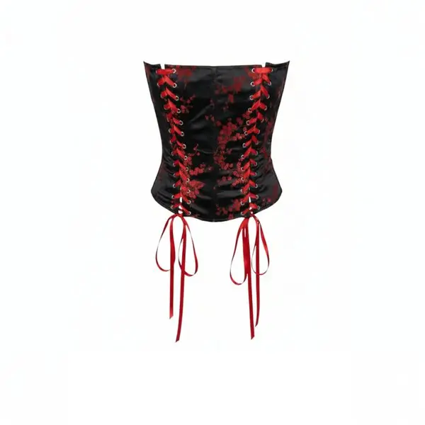 THE COOLGIRL NYC Gabriella Corset - Black/red