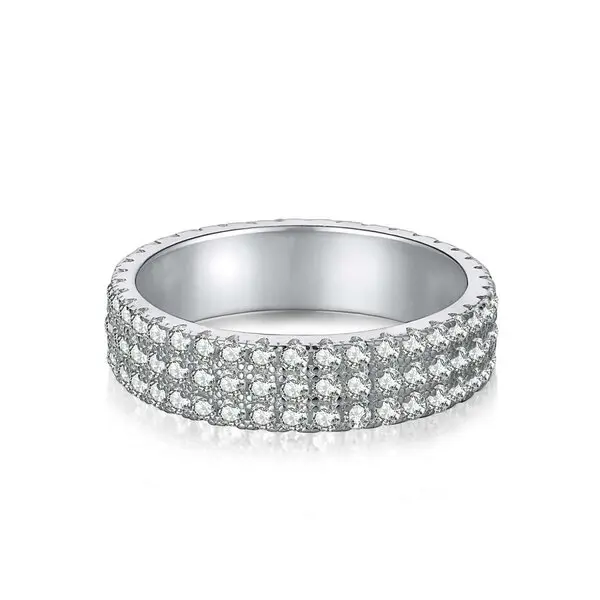 VIVIANA HALIL Farah Zirconia Eternity Ring - Silver