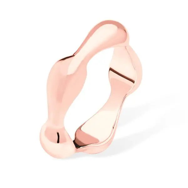 LUCY QUARTERMAINE Continual Drop Ring In Vermeil - Rose Gold