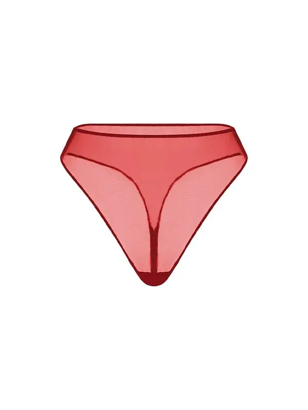 ZHILYOVA Ocean High-waisted Thong - Red