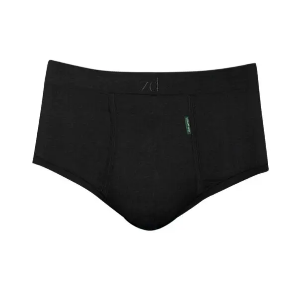 ZD ZERO DEFECTS Saturno Fly Front Brief – Natural Comfort Soy Fiber Color - Black