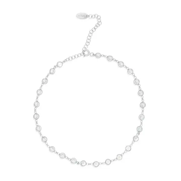 SHYMI Round Bezel-set Anklet - Silver