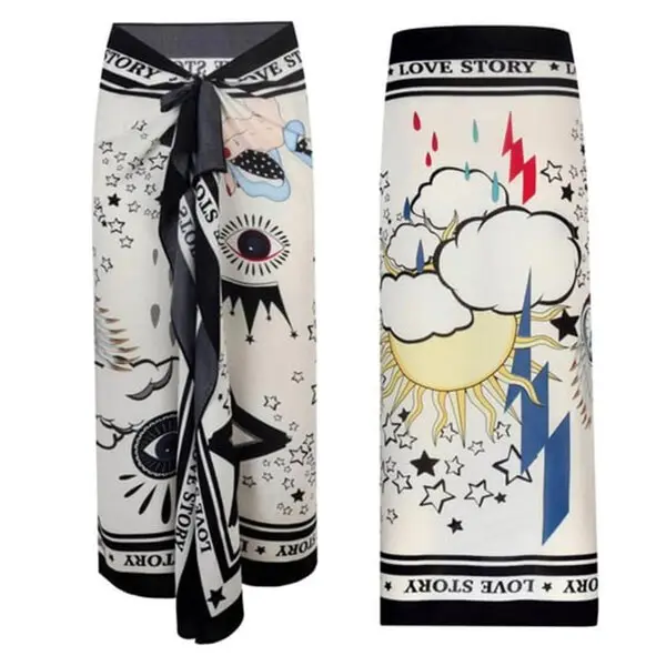 Loveist Store Lovestory Statement Print Pareo Sarong - White