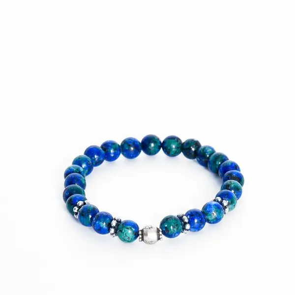 ADDICTED2 Friendship Sterling Silver Bracelet With Lapis Lazuli - Blue/green/silver