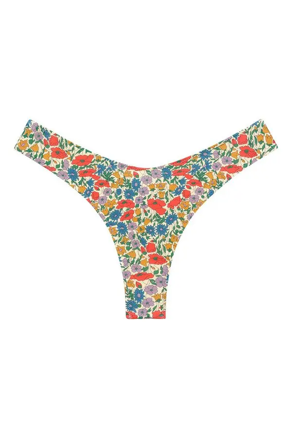 MONTCE Florencia Floral Lulu Bikini Bottom - Brown