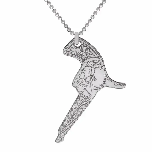 CARTERGORE Medium Hand Gun Pendant Necklace - Silver
