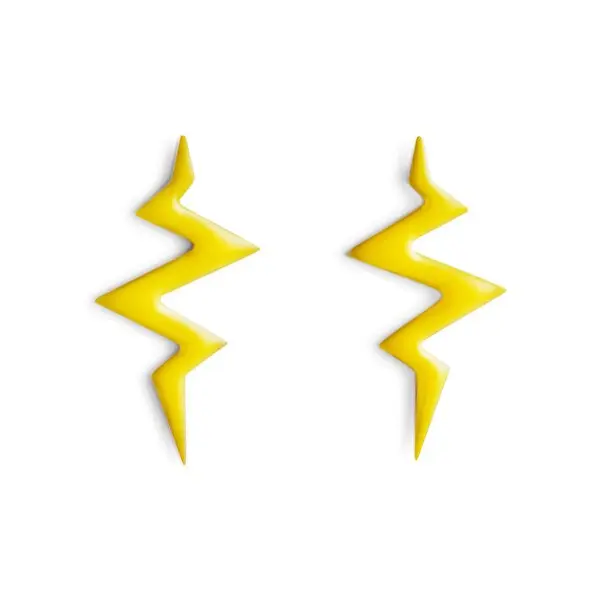 TOOLALLY Mini Beats Enamel Earrings - Yellow